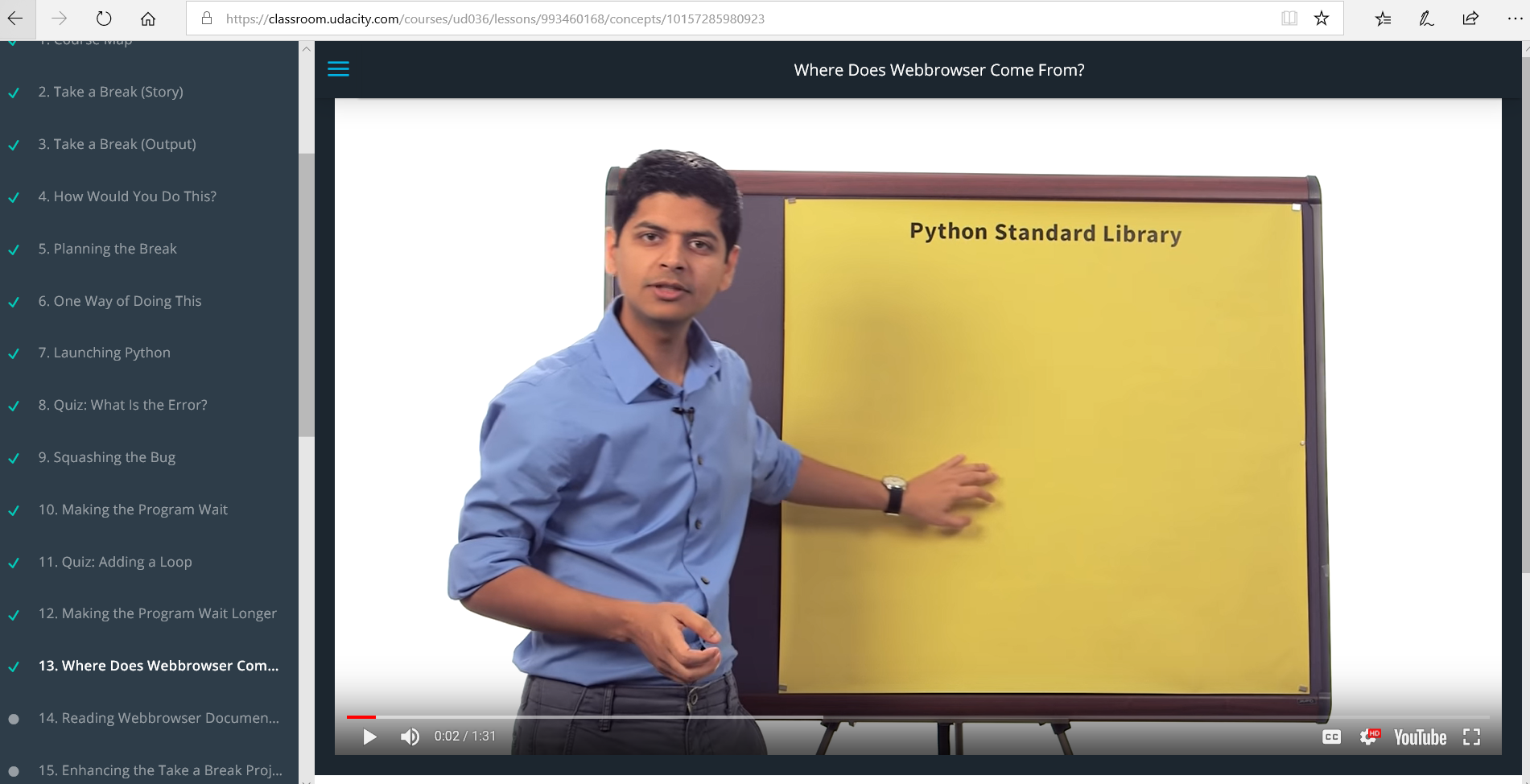 Coding day 2 – Udacity – the Johan Solo chronicles